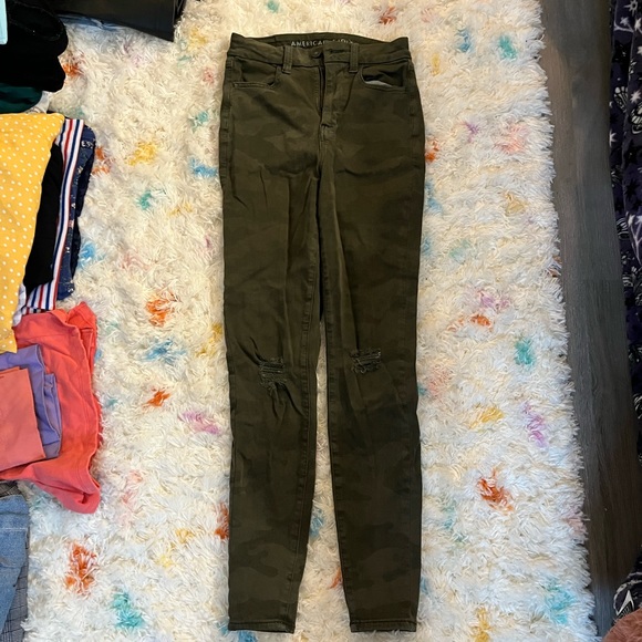 American Eagle Outfitters | Jeans | Army Print American Eagle Curvy ...
